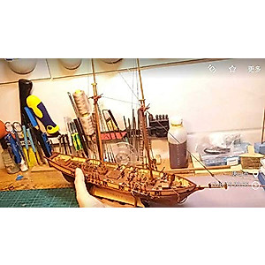 Scale 1/96 Laser-Cut Wooden Sailboat Model kit: The Harvey 1847 Ship Model