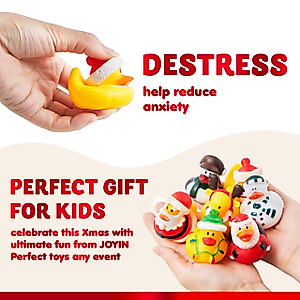 JOYIN 24 PCS Christmas Ducks for Christmas Stocking Stuffers, Xmas Rubber Duck Bath Toys for Kids Gift, Christmas Party Favor Novelty Duckies for Boys, Girls and Toddlers