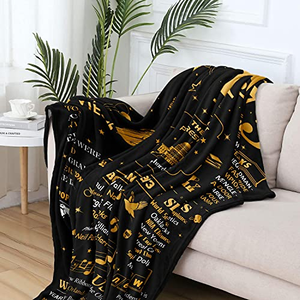 Antonia Bellamy 50th Birthday Gifts for Women Men, Happy 50th Birthday Gift Ideas Blanket 60’’X50’’, 1973 Birthday Gifts for Women, 50th Birthday Decorations, Turning 50 Year Old Birthday Gifts