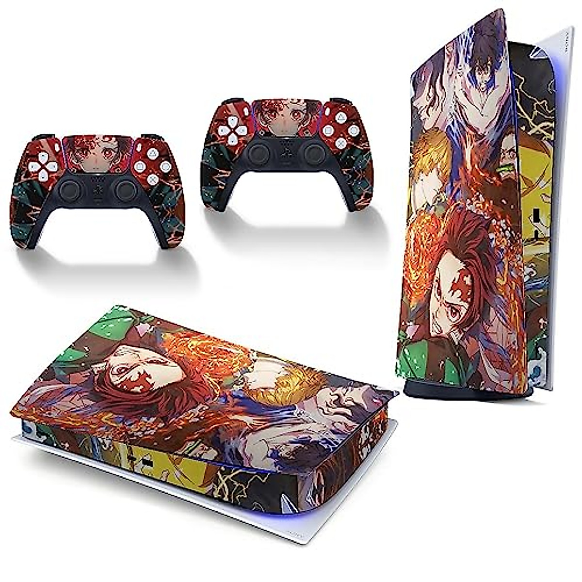 Skins for PS5 Digital Edition Stickers,Playstation 5 Console and Controller Vinyl Anime Cover,Compatible with Playstation 5