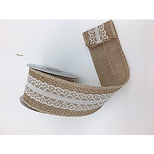 Celebrate IT- Ribbon -Linen color with white lace 2.0 in x 3 yds