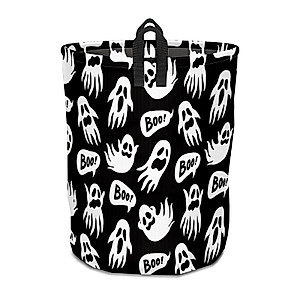 Halloween Boo Ghosts Laundry Hamper,laundry Basket,Waterproof Storage Bin for Bedroom,Clothes Organizer Basket,Toys and Blankets in Bathroom