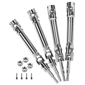 Rc Stainless Steel Front Rear Drive Shaft CVD for 1/10 Rustler VXL 4X4/Stampede VXL 4X4/Hoss VXL 4X4/Slash Platinum/Ultimate/VXL 4x4 4WD RC Car,ARRCat RC Upgrades Part