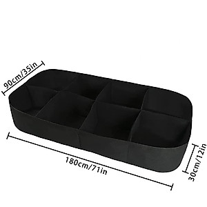 Viycuho Fabric Raised Garden Bed, 135 Gallon 8 Holes Rectangle Breathable Planting Container Grow Bag Planter Pot for Plants, Flowers and Vegetables (1 Rectangular)