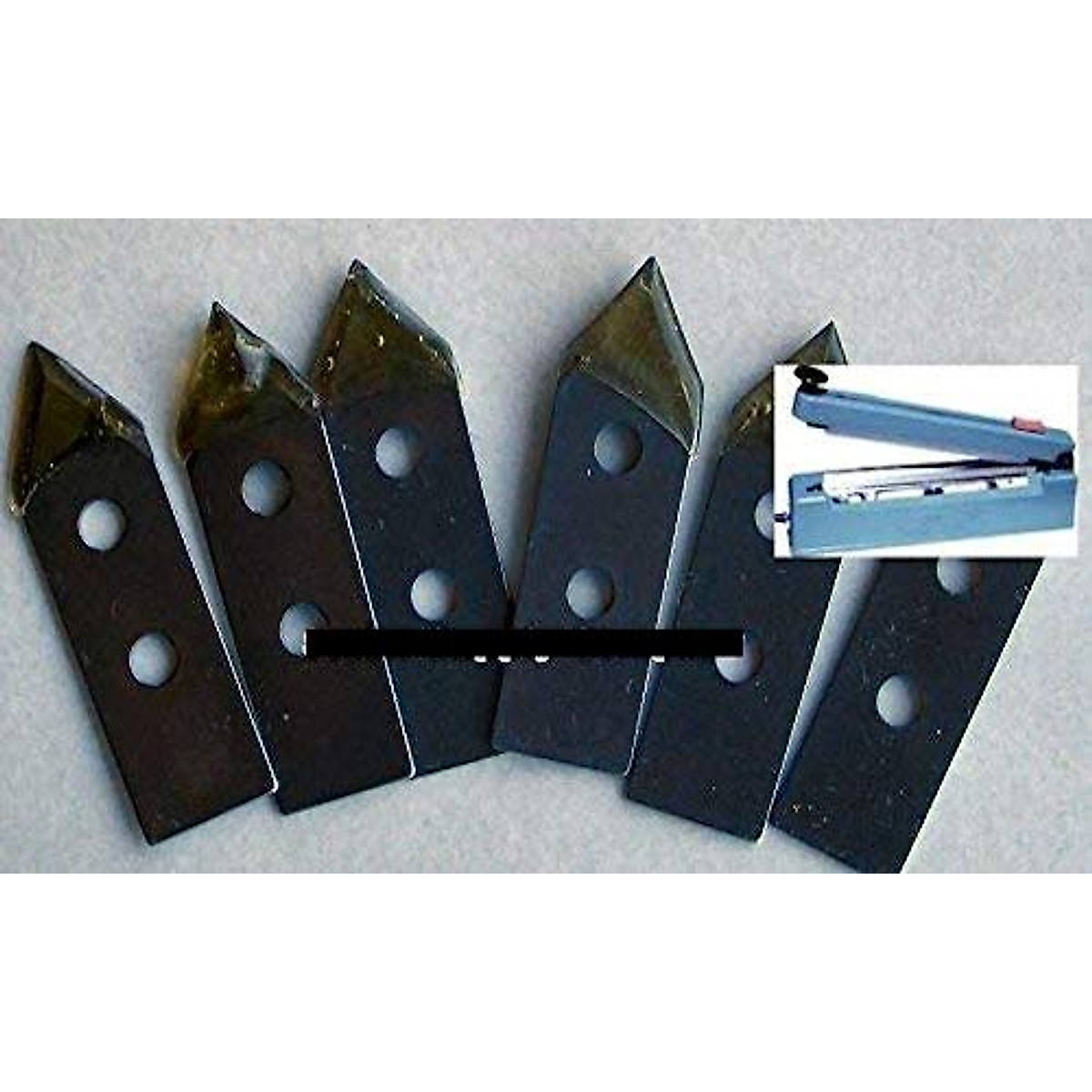 Cutter Blades for Impulse Sealer with Sliding Cutter fits Most All Machine Models,(6) Six Pack