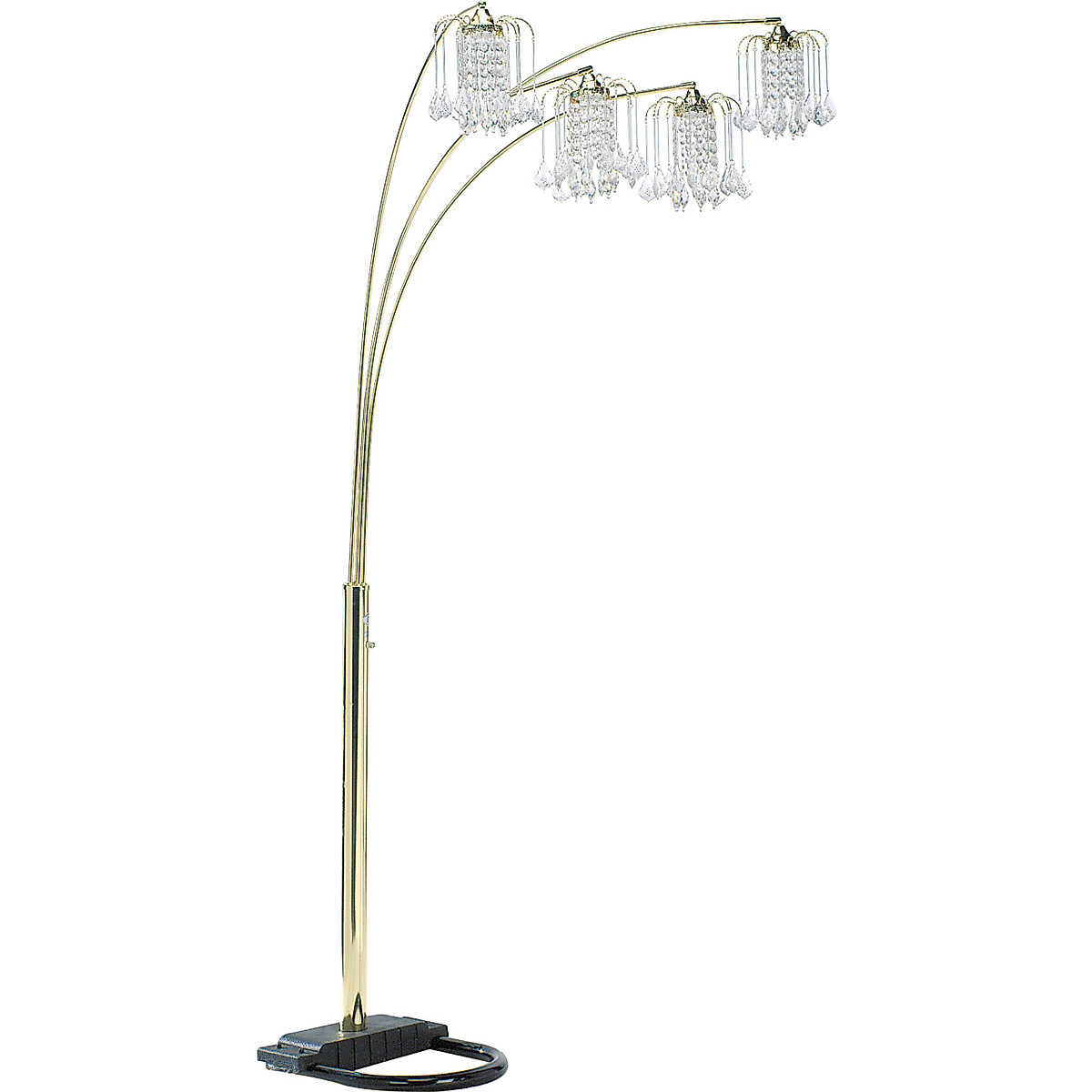 Milton Greens Stars A6966G Silvia Adjustable Arc Floor Lamp with Dimmer Switch, Polished Brass, 90"