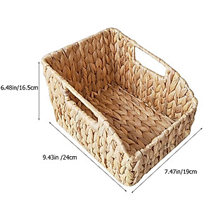 ibasenice Magazine small cabinet magazine storage holder multipurpose wicker table basket bread basket decorative storage basket bread container basket home field Toy finishing basket