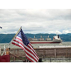 Tangle Free Flag Pole Mounting Ring Clip - Rotating Flapole Mounting Rings with Metal Clips 360 Degree Free Rotating Adjustable Fasteners 1 Pair (White 1 Inch)