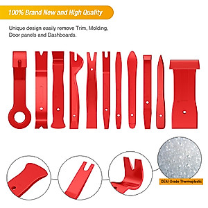 GOOACC 40Pcs Trim Removal Tool,Auto Terminal Removal Key Tool,Auto Clip Pliers Stereo Removal Tools,Car Upholstery Repair Removal Kit,Precision Hook and Pick Set,Wiring Threader,Car Film Scraper