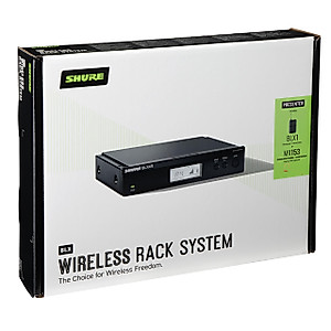Shure BLX14R/MX53 Wireless Microphone System - 14-Hour Battery Life, 300 ft Range, UHF | MX153 Headset Mic, Single Channel Rack Mount Receiver | H9 Band (BLX14R/MX53-H9)