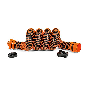 Camco RhinoEXTREME 20-Foot Camper/RV Sewer Hose Kit | Features TPE Technology for Abrasion Resistance and Crush Protection | Includes Pre-Attached Rhino Swivel Fittings (39867)