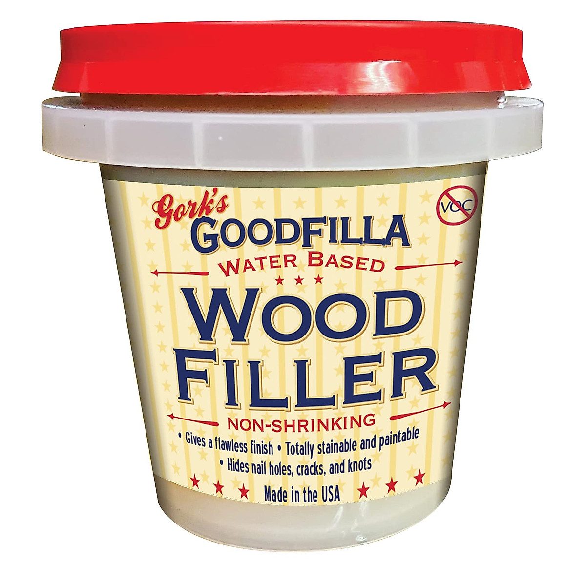 Water-Based Wood & Grain Filler - Walnut - 8 oz by Goodfilla | Replace Every Filler & Putty | Repairs, Finishes & Patches | Paintable, Stainable, Sandable & Quick Drying