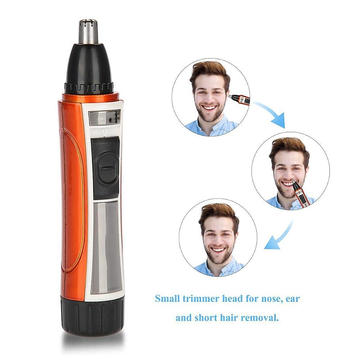 Electric Nose & Ear Hair Trimmer, Electric Nose Ear Face Hair Removal Epilator Men Clipper Facial Hair Cleaner Tool