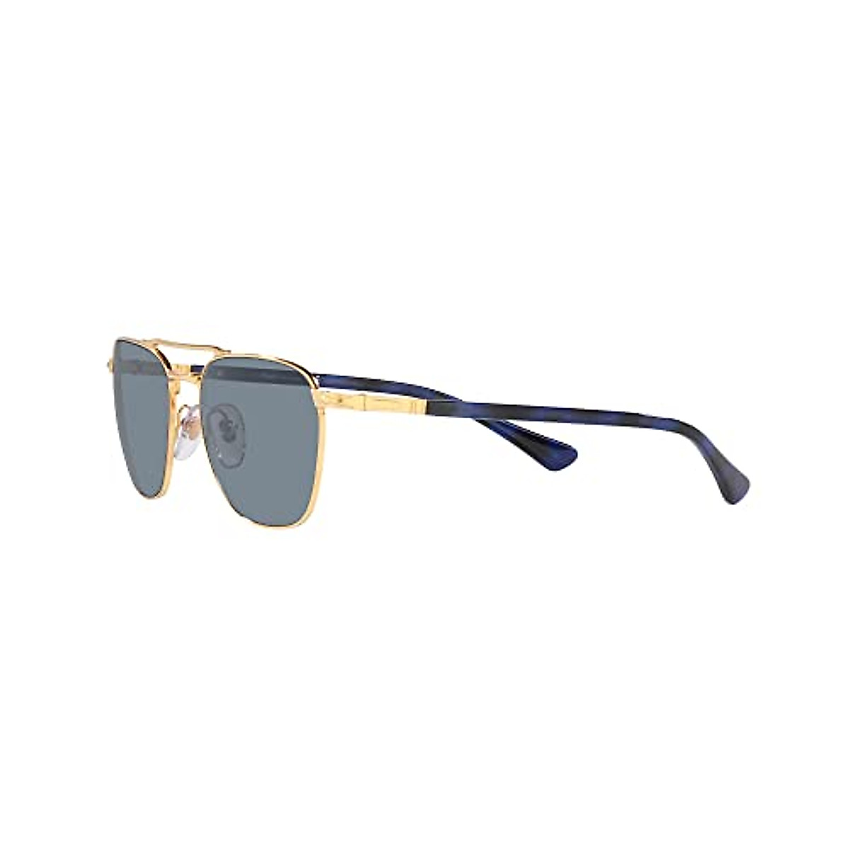 Persol PO2494S Square Sunglasses, Gold/Light Blue, 55 mm