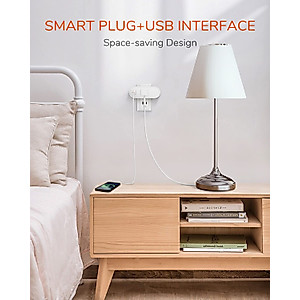 JJC Smart Plug 18D, WiFi Outlet Compatible with Alexa and Google Home Assistant, Mini Smart Home Plugs with Timer Fuction & Group Controller, 10 Amp,2.4G WiFi Only,1-Pack, White