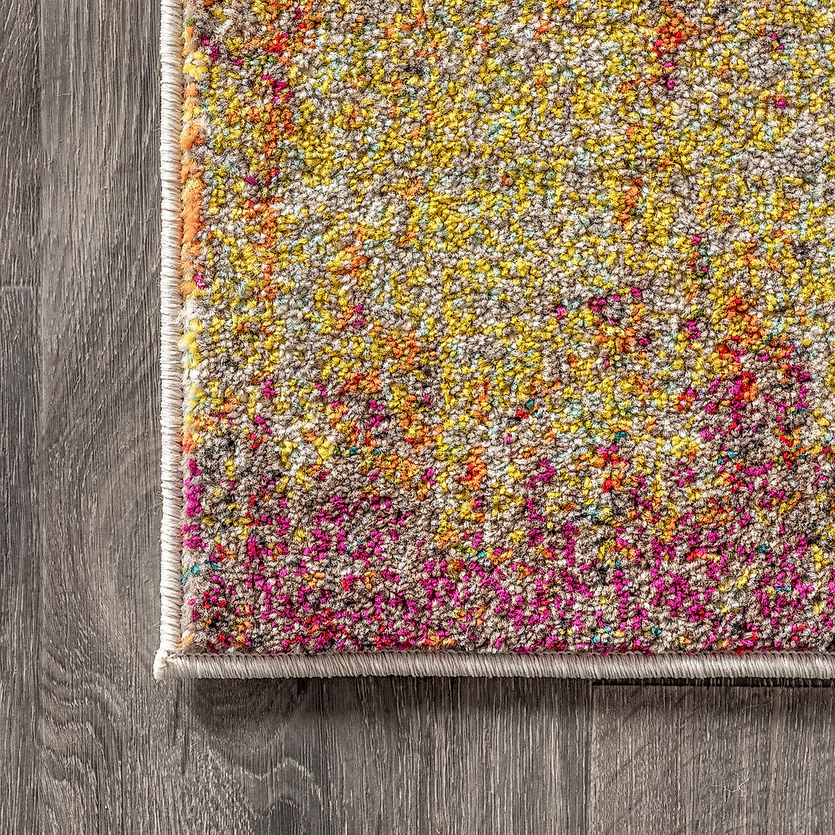 JONATHAN Y CTP105B-3 Contemporary POP Modern Abstract Vintage Indoor Area-Rug Bohemian Easy-Cleaning High Traffic Bedroom Kitchen Living Room Non Shedding, 3 X 5, Cream/Pink