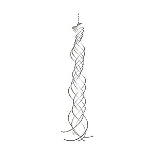 In the Breeze Mylar Spinner Silver Turbulance — 36" Long