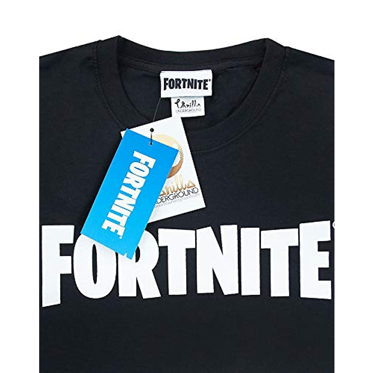 FORTNITE Logo Boys T-Shirt Black Short Sleeved Gamer Top 9-11 Years