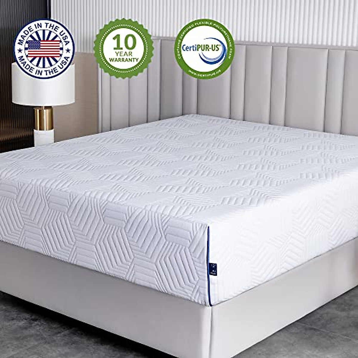 LIFERECORD Twin XL Mattress, 12 inch Gel Memory Foam Twin XL Size Mattress for a Cool Sleep Bed in a Box Pressure Relief, Medium Firm Mattresses CertiPUR-US Certified
