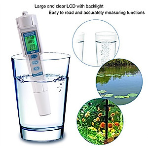 PH/EC/Temp Meter Professional 3 in 1 Portable High Accuracy Handheld Pen Testing Water Quality Tester Meter