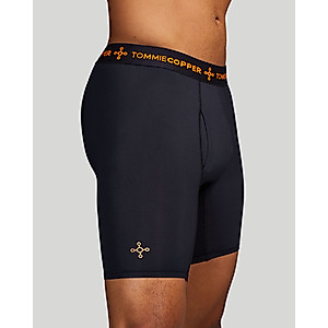 Tommie Copper Men’s Performance Compression Undershorts | Breathable Underwear with Fly I Sweat Wicking 4D Stretch Briefs for Everyday - Black - Medium