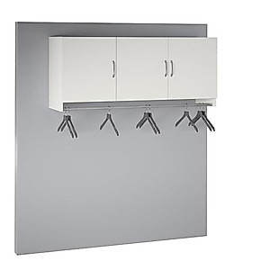 Systembuild Evolution Lory 3 Door Wall Cabinet with Hanging Rod in White