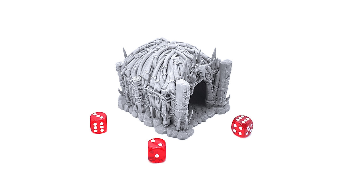Shaman's Hut: Detailed 3D Printed RPG & Wargame Terrain