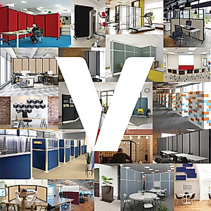 Versare Hush Panel Cubicle Kit | Workstation Partition Walls | Sound Dampening Cubicle Walls | Partitions for Desks