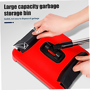 Carpet Floor Sweeper with Horsehair Carpet Sweeper Manual 3 Rolling Brush Floor Sweeper Carpet Brush with Wheels and Large Waste Bin 43inch Detachable Carpet Cleaner for Pet Hair Dust Debris