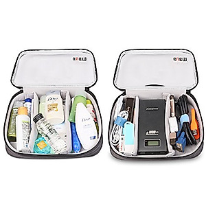 BUBM 3pcs Multi-Functional (S/M/L in One) Electronic Organizer Travel Gadgets Bag for Cables, External Flash Drive, Mouse, Memory Card, Power Bank - Clear