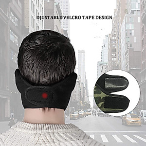 2PCS Half Face Mask Balaclava with Earflap for Men Women Gray-Black