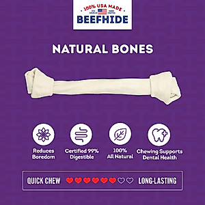 Treatly USA Beefhide Bones 15-17" Dog Chew Treats - Natural Flavor, 1 Count/1 Pack