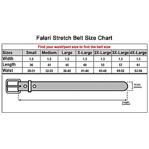 Falari Men Women Multicolored Elastic Stretch Braided Belt Canvas Fabric Woven No Holes Belt (1003 - Black, X-Large)