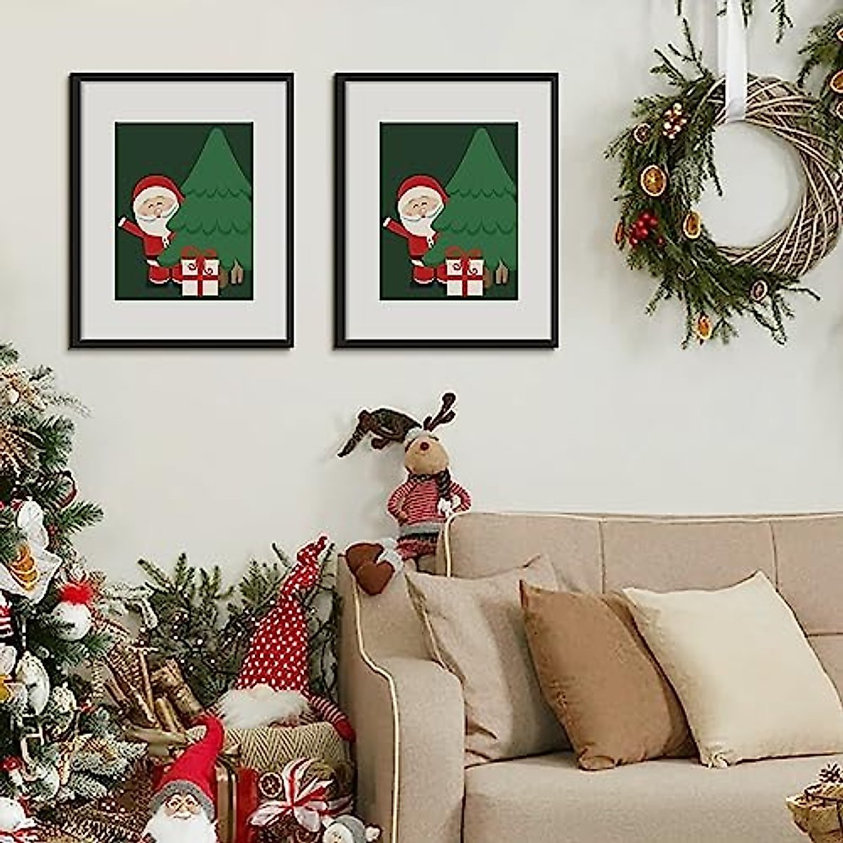 upsimples 16x20 Picture Frame Set of 5, Display Pictures 11x14 with Mat or 16x20 Without Mat,Wall Gallery Poster Frames,Black