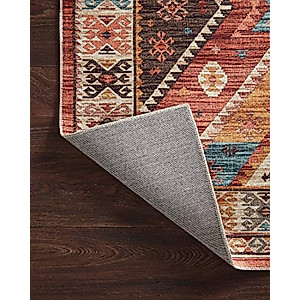 Loloi II Zion Collection ZIO-05 RED/Multi, Traditional 8'-6" x 11'-6" Area Rug