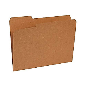 Staples 509315 Colored Top-Tab File Folders 3 Tab Kraft Letter Size 100/Pack