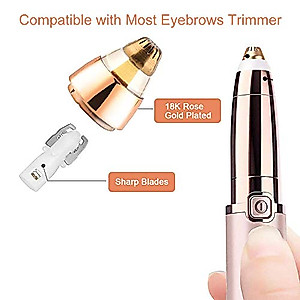 2 Pack Eyebrow Hair Remover Replacement Heads Compatible with Your Brows Eyebrow Hair Removal Tool for Women, Rose Gold