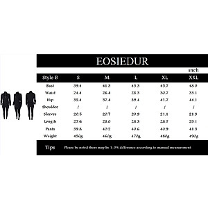 EOSIEDUR Women's Solid Sweatsuit Set Two Piece Long Sleeve Pullover and Waistband Sweatpants Sport Outfits Sets, Black Large