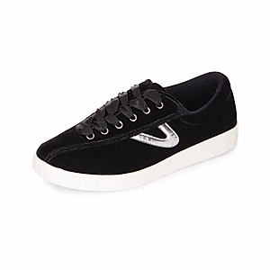 TRETORN Women's Nylite Velvet Upper Sneakers for Everyday Walking Comfort, Black, 6