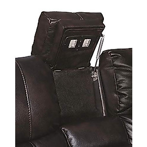 Coaster Furniture Willemse Collection Motion Loveseat Two-Tone Dark Brown 601932