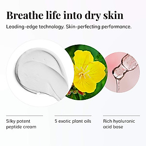 Le Mieux Bio Cell Rejuvenating Cream - Triple Peptide Facial Moisturizer with Hyaluronic Acid, Squalane & Rose Hip, Night & Day Cream for Face & Neck, No Parabens or Sulfates (1.75 oz / 52 ml)