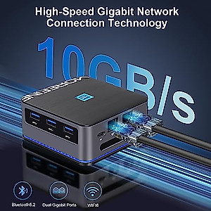 MOREFINE M8S Mini PC, Intel 12th N100 (up to 3.4GHz) Micro PC, Mini Computer Windows 11 Pro with 16GB LPDDR5 RAM/512G M.2 NVME SSD, Mini Deaktop PC Support WiFi6/BT5.2/Gigabit Ethernet Ports