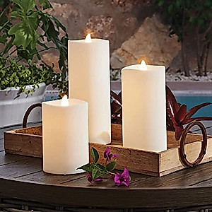 Member's Mark 3-Pack Outdoor Flameless Candle, Ivory