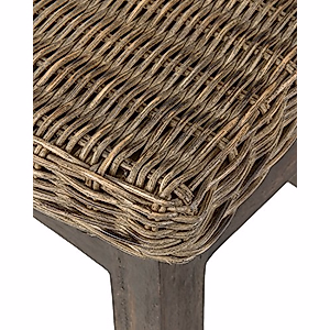 East at Main Heidi Brown Wooden Te"xtured Chair - 17"x17"x24"