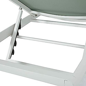 Christopher Knight Home Vanessa Coral Outdoor Chaise Lounges (Set of 2), Green and White