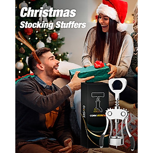 Christmas Stocking Stuffers for Men Women Wine Opener Gifts for Adults Wine Bottles Opener Wing Corkscrews Valentine's Birthday Unique Gadgets Ideas for Dad Father Mom Him Her Who Have Everything