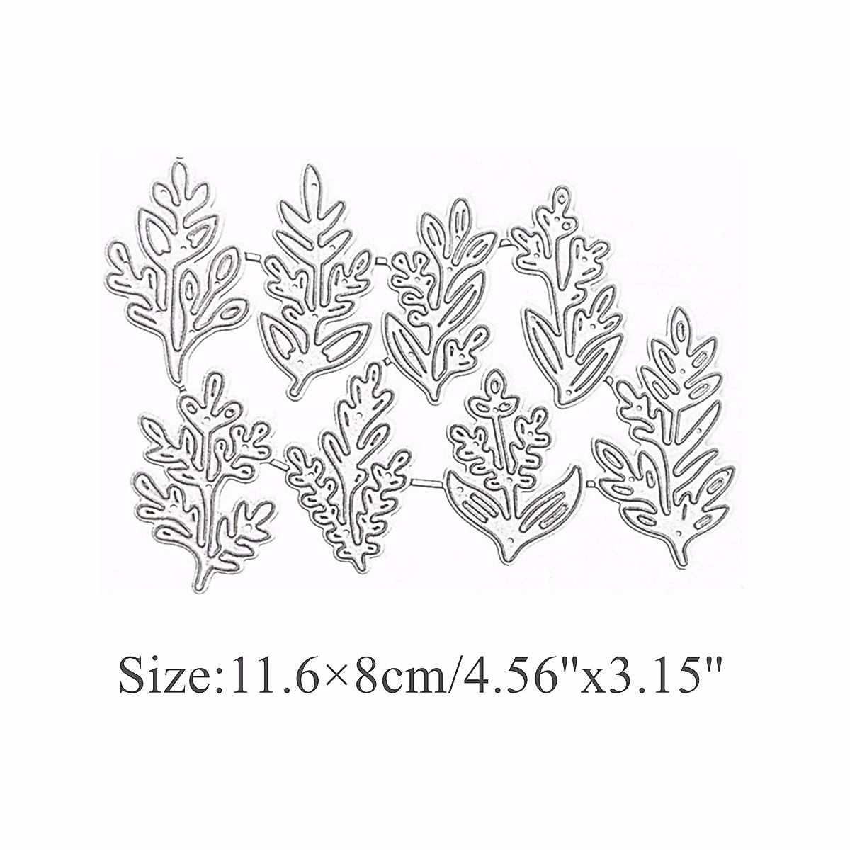 hinana 8pcs/Set Leaves Metal Die Cuts,Various Leaves Plant Flower Leaf Cutting Dies Cut Stencils for DIY Scrapbooking Album Decorative Embossing Paper Dies Card Making