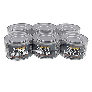 7Penn Gel Fuel True Heat Bio Ethanol 2 Hr Cooking Fuel 6pk – Food Warming Heated Cans, Chafing Dish Burner Buffet Warmer