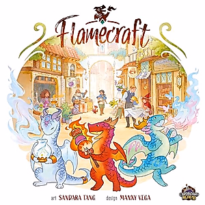 Flamecraft Board Game - Ignite The Ultimate Fantasy Adventure ! Strategy Game, Fun Family Game for Kids and Adults, Ages 10+, 1-5 Players, 60 Minute Playtime, Made by Lucky Duck Games