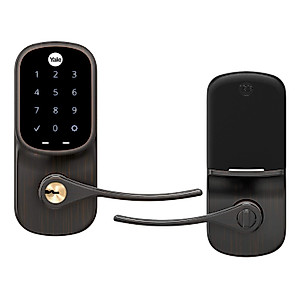 Yale Assure Lever, Wi-Fi Smart Door Lever (for doors with no deadbolt) - Works with Yale Access App, Amazon Alexa, Google Assistant, HomeKit, Phillips Hue and Samsung SmartThings, Bronze